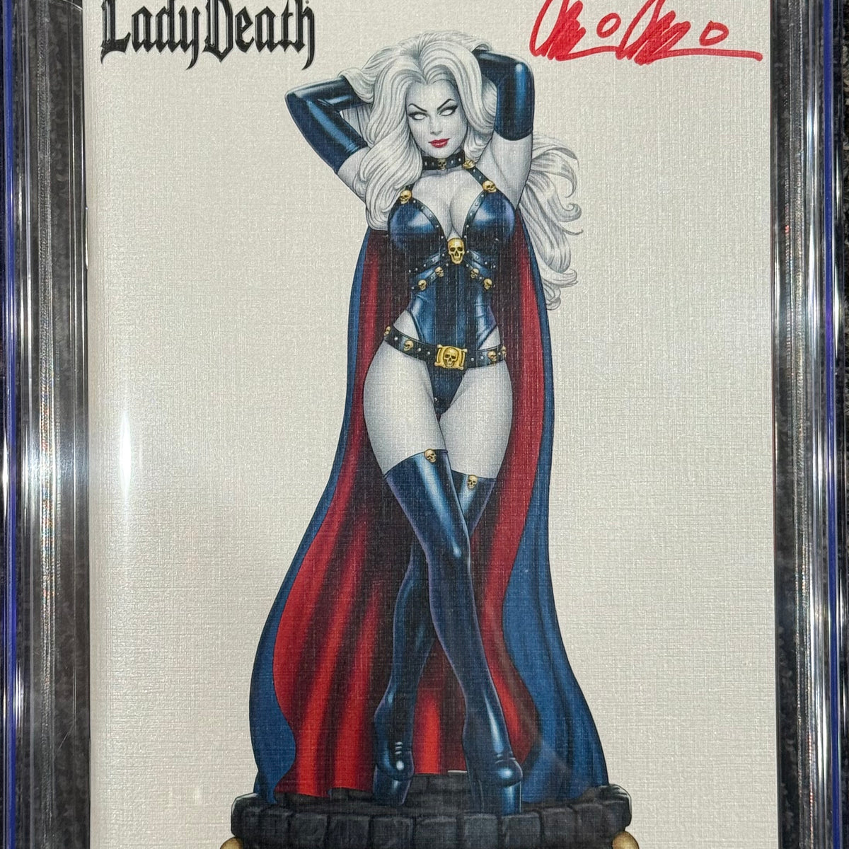 Lady Death: Majestic #1 - Premiere Pearl Linen Edition - Pulido Signed ...