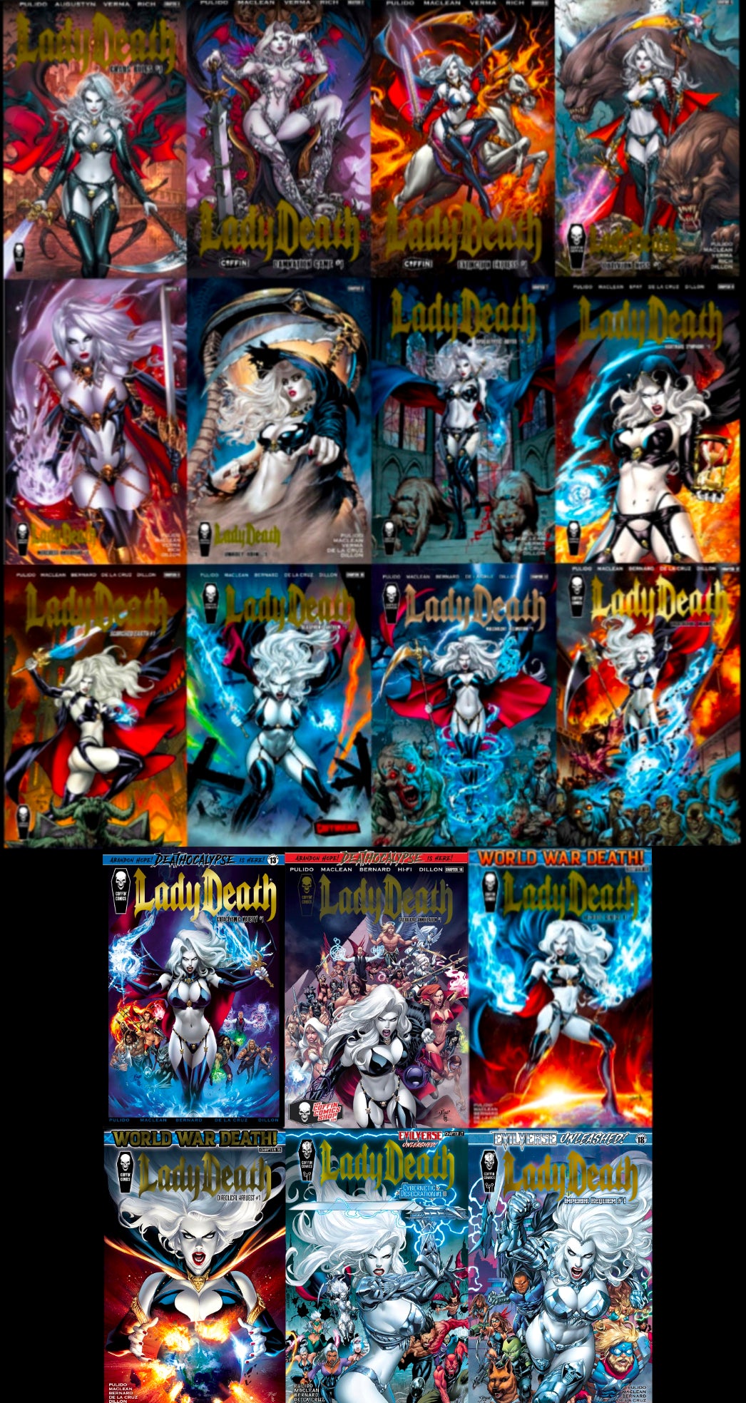 Lady Death Premiere Bundle (Chapters 1-18) — CoffinComicsShop.com