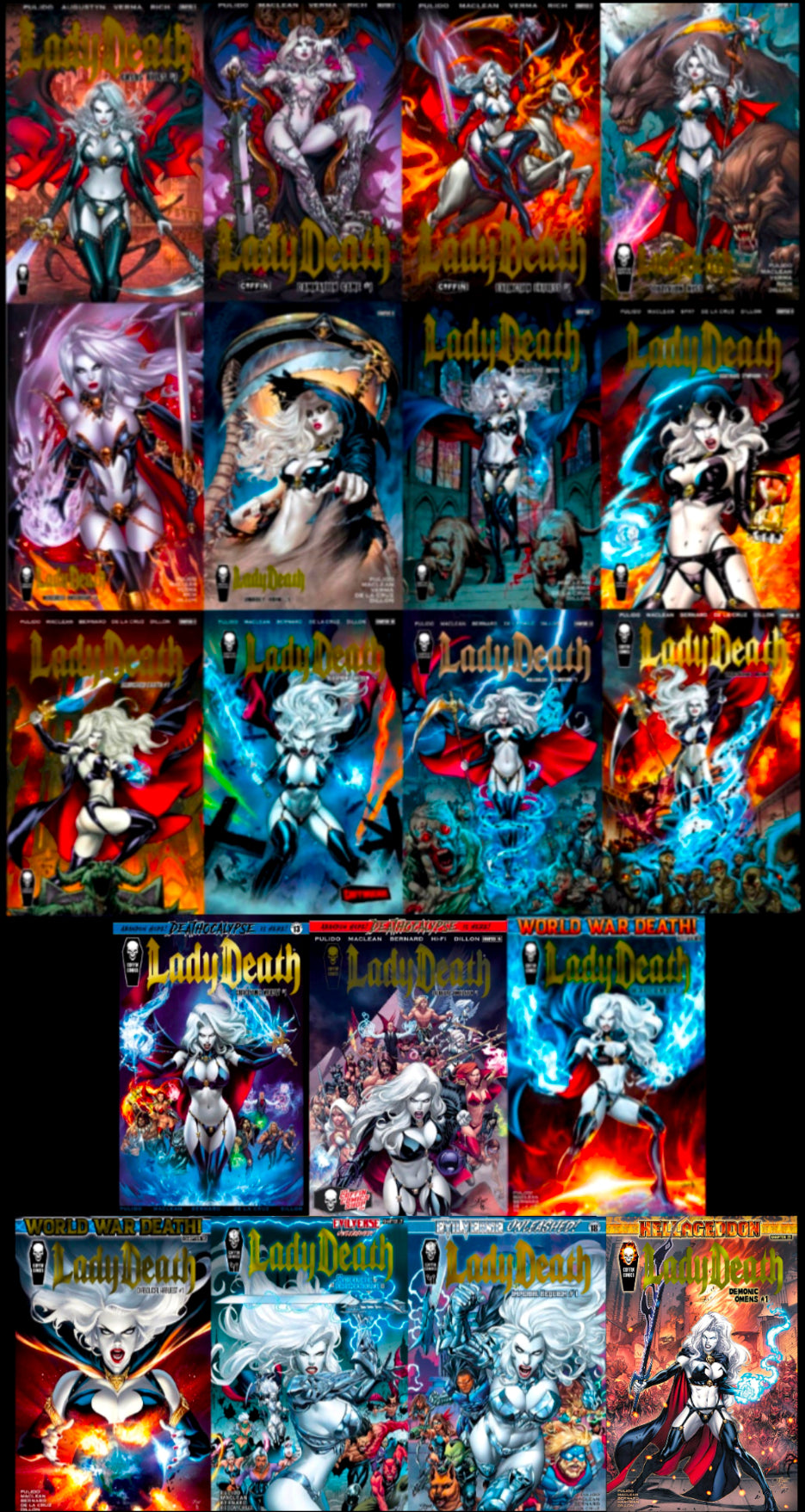 Lady Death Premiere Bundle (Chapters 1-19) — CoffinComicsShop.com