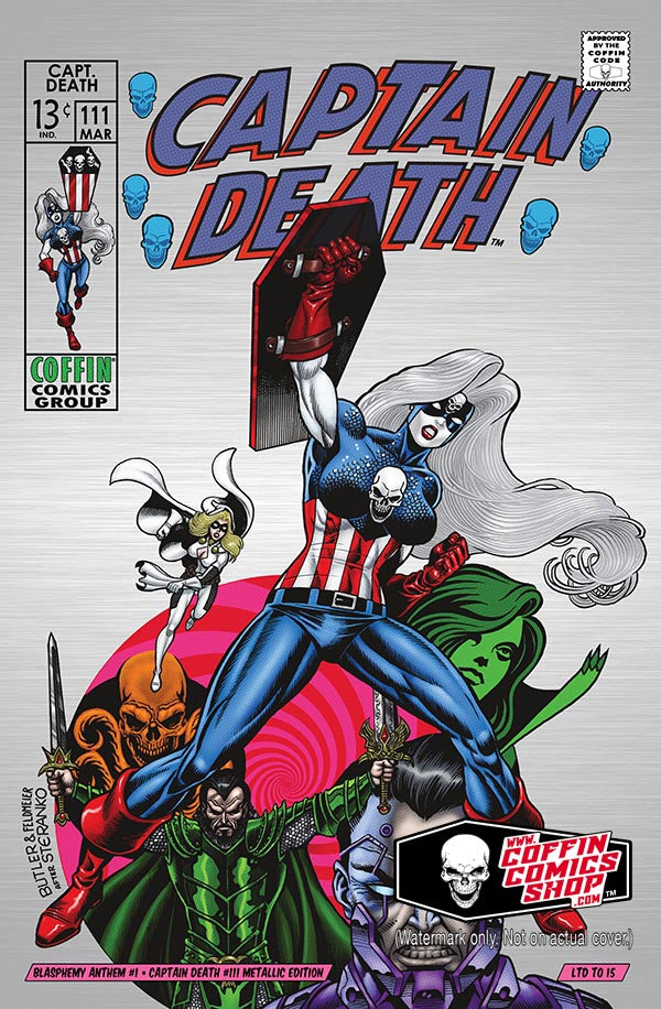 Lady Death: Blasphemy Anthem #1 – Captain Death #111 Metallic Edition ...
