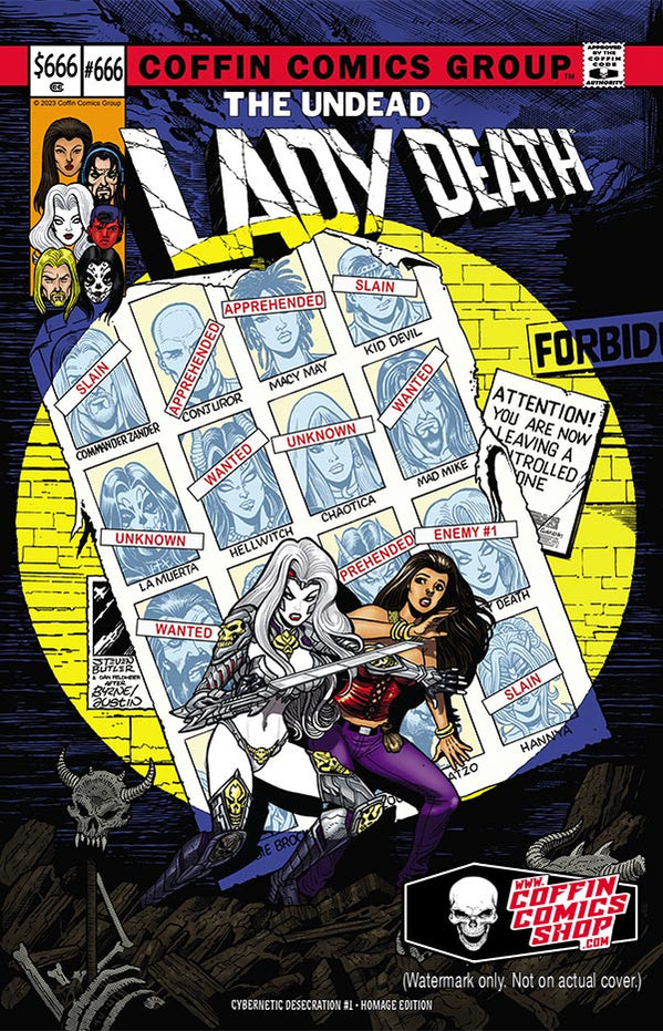 Lady Death: Cybernetic Desecration - Homage Edition — CoffinComicsShop.com