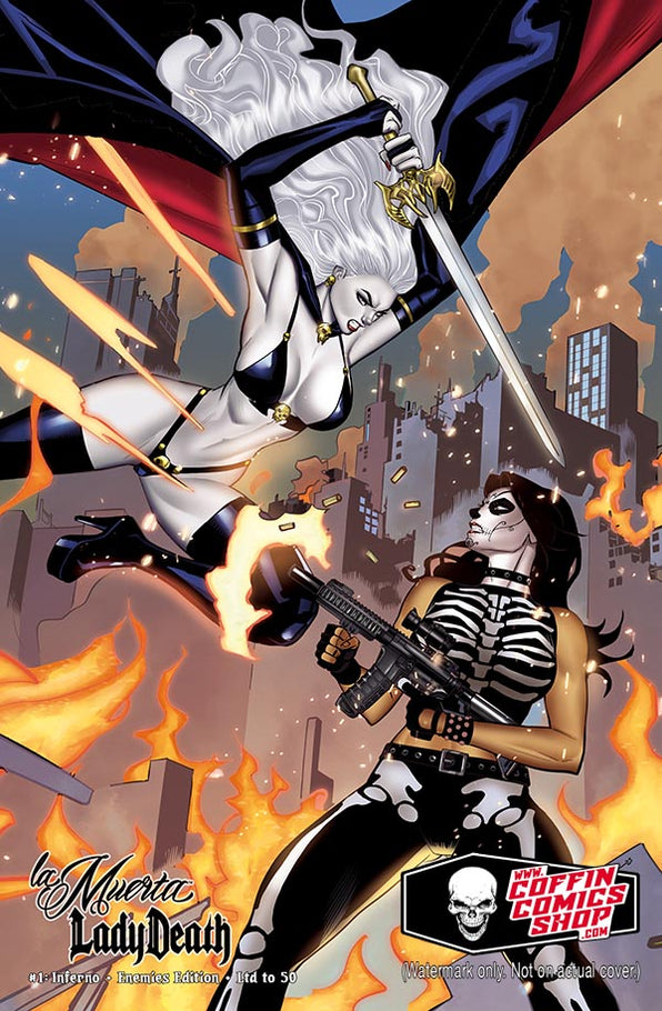 La Muerta / Lady Death: Inferno #1 - Enemies Edition — CoffinComicsShop.com