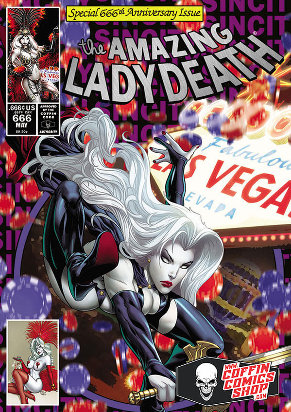 Lady Death: Creepy Crawler Vegas Metallicard - Silver (Artist Proof #5 ...