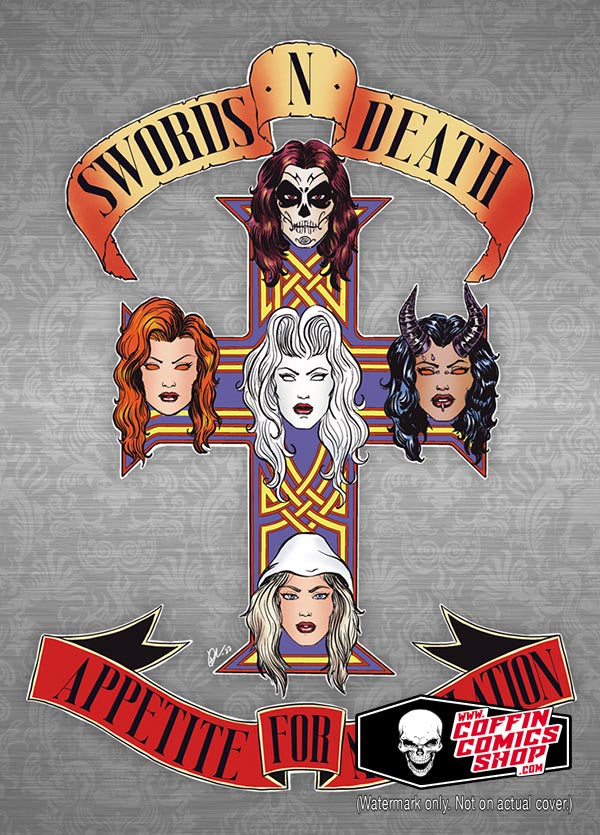 Lady Death: Swords N Death Metallicard — CoffinComicsShop.com
